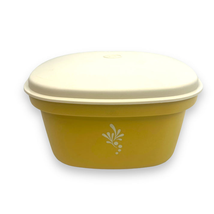 Tupperware Harvest Gold Microwave steamer container – Southside Collector
