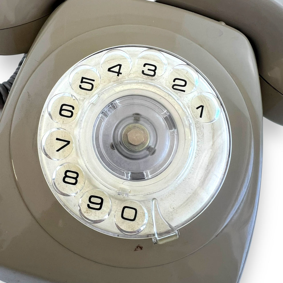 Grey rotary dial phone – Southside Collector
