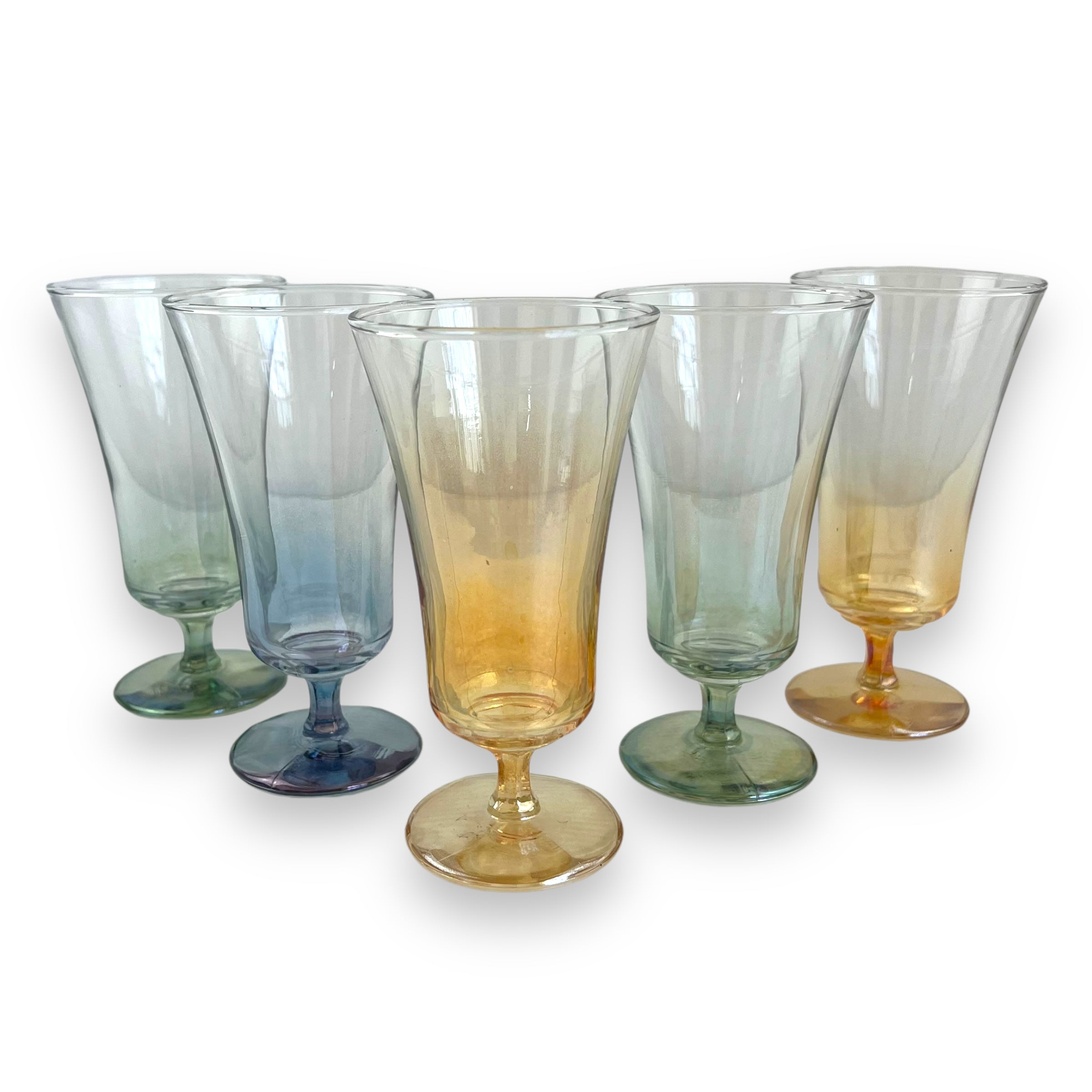 Set of 6 Vintage Ombre-Colored Parfait Glasses – Southside Collector